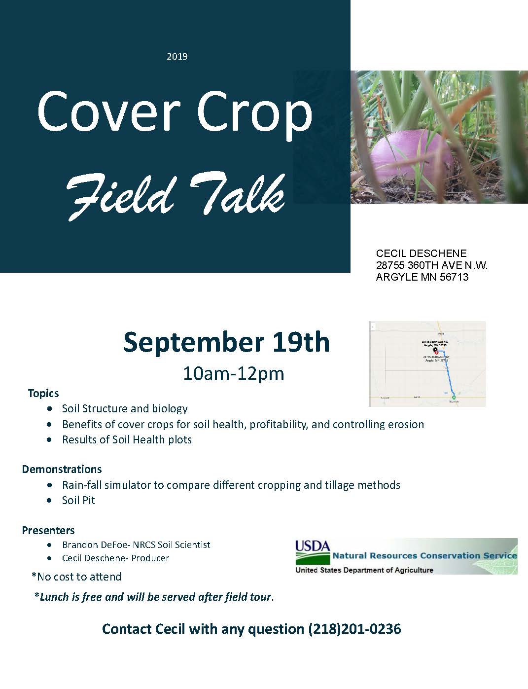 2019 Cover Crop Field Talk - MN Soil Health Coalition